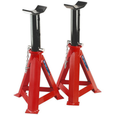 PAIR 12 Tonne Axle Stands - Full Width Crutch - 525mm to 765mm Working ...