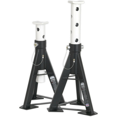 PAIR 12 Tonne Axle Stands - Heavy Duty Steel Frame - 487mm to 752mm ...