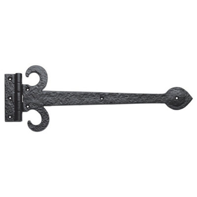 PAIR 305mm Ornate Sword T Hinge Black Antique Internal Decorative Door ...