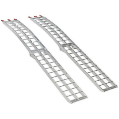 PAIR Aluminium Loading Ramps - 680kg Capacity Per Pair - Folding Design