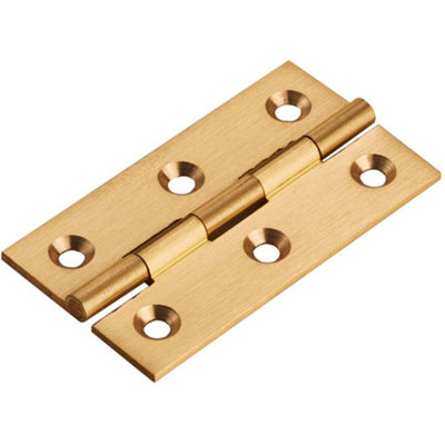 PAIR Cabinet Hinge - 64 x 35mm Self Colour Cupboard Wardrobe Vanity ...