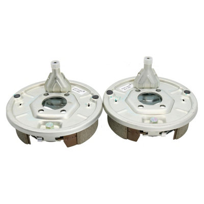 Pair Complete Bolt on Brake Shoe Back Plates for Ifor Williams 200 x ...