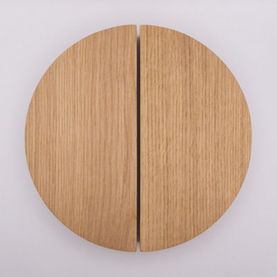 Pair Half Moon Cabinet Oak Handles and Drawer Pulls 150mm