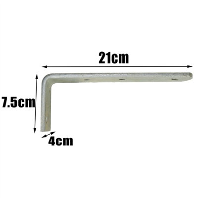 Pair Long Trailer Mudguard Angle (LARGE) Bracket HEAVY DUTY 90 Corner ...