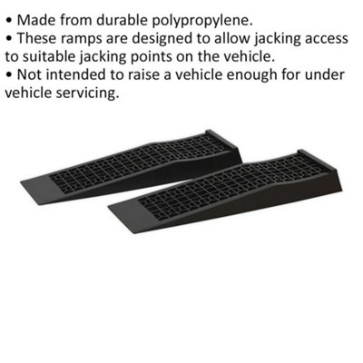 PAIR Low Entry Car Ramps - 3000kg Capacity per Pair - Car Jacking ...