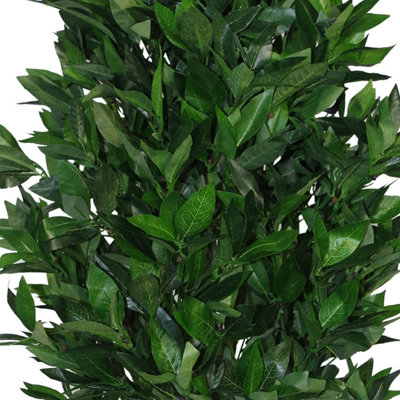 Pair of 120cm (4ft) Artificial Topiary Bay Trees Pyramid Cones - Extra ...