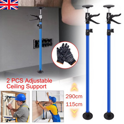Pair of Adjustable Ceiling & Cabinet Support Props 115-290cm - 40kg ...
