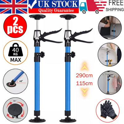 Pair of Adjustable Ceiling & Cabinet Support Props 115-290cm - 40kg ...
