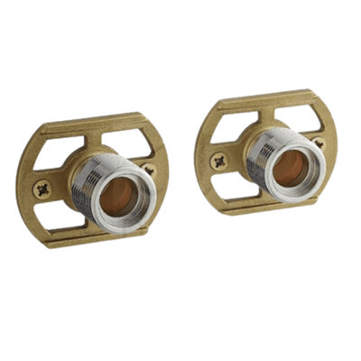 Pair of BSP Wall Mounting Bar Valve Fixing Brackets for Bar Shower Or ...