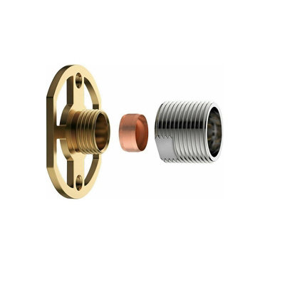 Pair of BSP Wall Mounting Bar Valve Fixing Brackets for Bar Shower Or ...