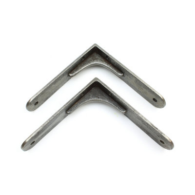 Pair of Corner Brace Gallows Style Antique Cast Iron Shelf Brackets ...