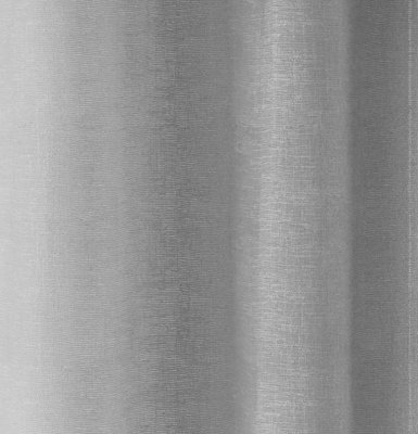 Pair of Crete Silver Luxury Linen Look Sheer Panels with Eyelet Header ...