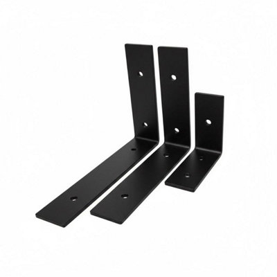 Pair of Heavy Duty Steel Shelf Brackets: Sturdy DIY Wall Mount Supports ...