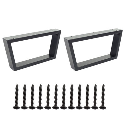 Pair of Small Black Angular Legs Industrial Design - For DIY, Furniture ...