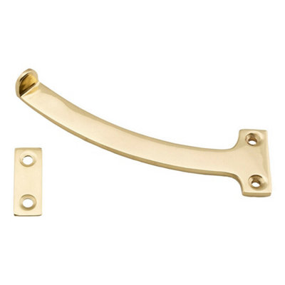 PAIR Quadrant Arm Casement Window Stay 150mm Polished Brass Window ...