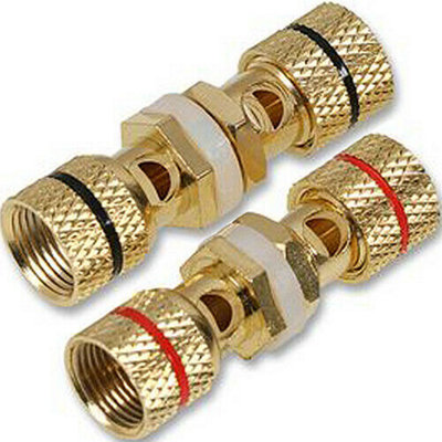 Pair Speaker Cable Binding Post Panel Mount Terminals Blank Wall Face ...