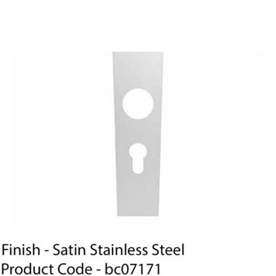 PAIR Square Lock EURO Cylinder Plate Cover 170 x 45 x 8mm Satin Steel ...