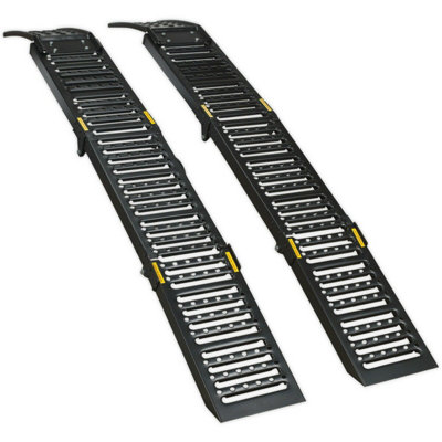 PAIR Steel Folding Loading Ramps - 500KG Capacity per Pair - Van ...