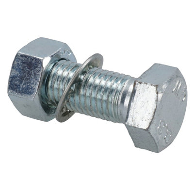 PAIR Tow Bar / Tow Ball Bolts 45mm Long with Nuts & Washers HIGH TENSILE