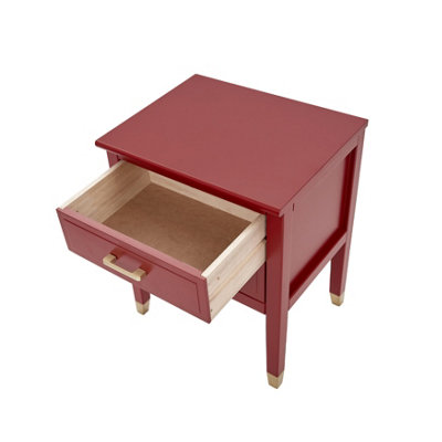 Palazzi 2 Drawer Bedside Table Red