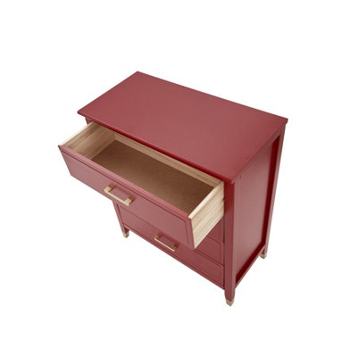 Palazzi 4 Drawer Chest of Drawers Red