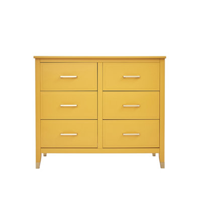 Palazzi 6 Drawer Chest of Drawers Mustard