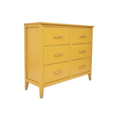 Palazzi 6 Drawer Chest of Drawers Mustard