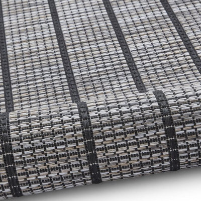 Palisades Trail Flat Weave Super Durable Easy Clean Rug - Black - 120x170