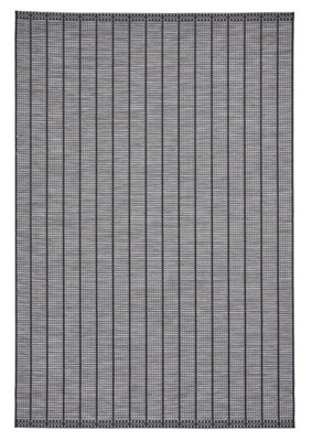 Palisades Trail Flat Weave Super Durable Easy Clean Rug - Black - 160x220
