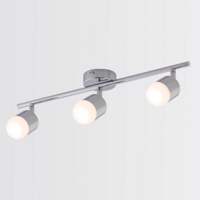 Pallas Spotlight Polished Chrome Integrated 4W LED 3-Bar Triple Ceiling ...