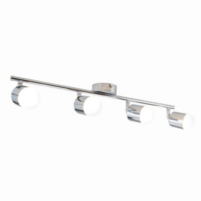 Pallas Spotlight Polished Chrome Integrated 5W LED 4-Bar Quad Ceiling ...