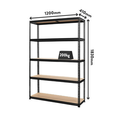 Pallet Deal Garage Utility Shelving Unit, 5-Tier MDF Storage Shelves ...
