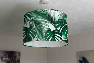 Palm Leaf Print (Ceiling & Lamp Shade) / 25cm x 22cm / Ceiling Shade | DIY at B&Q