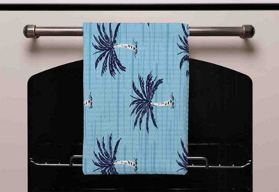 Palm Trees on Blue (Kitchen Towel) / Default Title