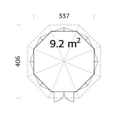 Palmako Veronica 7 Octagonal Summer House - 3.4m Diameter - Glass ...