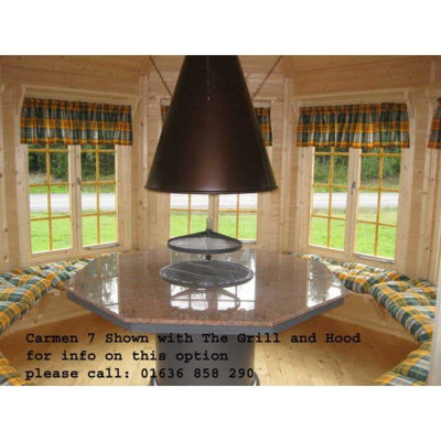 Palmako Veronica 7 Octagonal Summer House - 3.4m Diameter - Glass ...