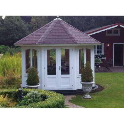Palmako Veronica 7 Octagonal Summer House - 3.4m Diameter - Glass ...