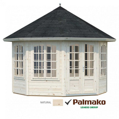 Palmako Veronica 7 Octagonal Summer House - 3.4m Diameter - Glass ...