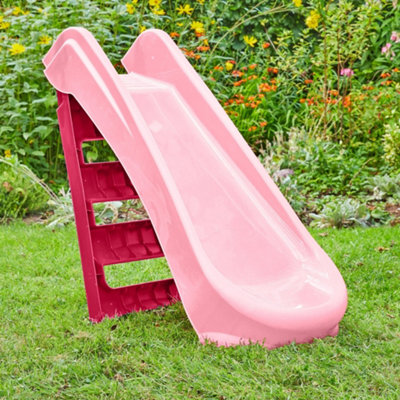 PALPLAY PINK & WHITE PLASTIC FOLDING FIRST SLIDE