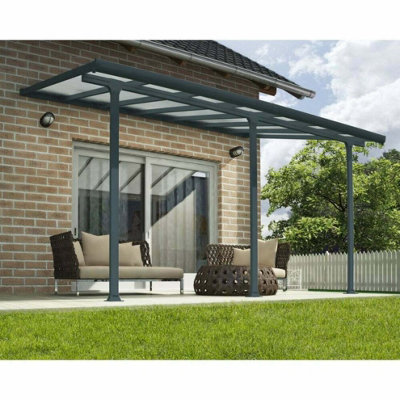 Palram - Canopia Tuscany Patio Cover Aluminium 3x4.25 - Grey