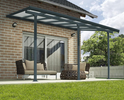 Palram - Canopia Tuscany Patio Cover Aluminium 3x5.46 - Grey