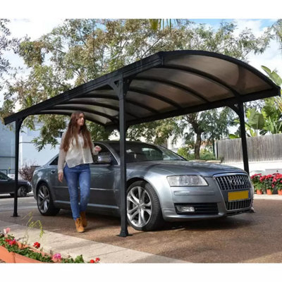 Palram Canopia Vitoria 5000 Carport, Aluminium & Polycarbonate, Rust ...