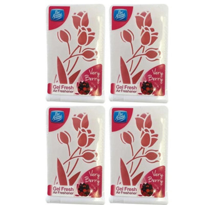 Pan Aroma Gel Fresh Air Freshener Very Berry 150g x 4