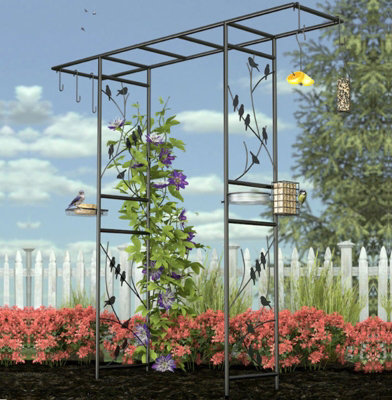 Panacea Perching Birds Bird Feeding Station Garden Arch - W184cm x ...