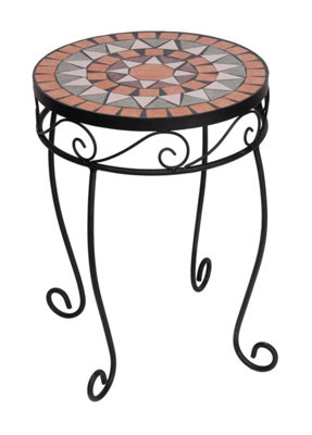 Panacea Rustica Italia Mosaic Tile Plant Stand