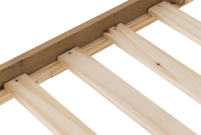 PANAMA DOUBLE 4ft6 SOLID DISTRESSED WAX PINE WOOD BED FRAME