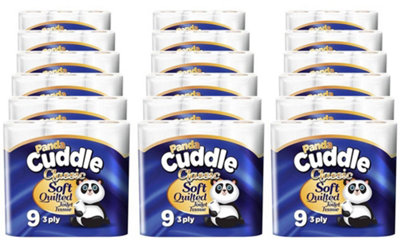 Panda Cuddle Classic Quilted Toilet Roll (90 Rolls)