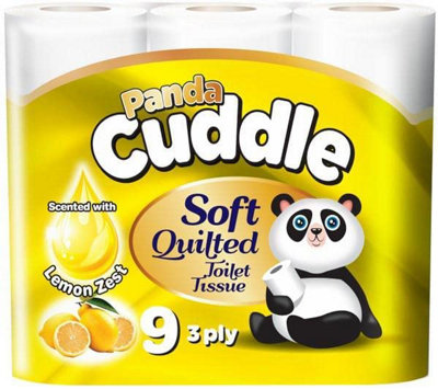 Panda Cuddle LemonZest Quilted Toilet Roll (90 Rolls)