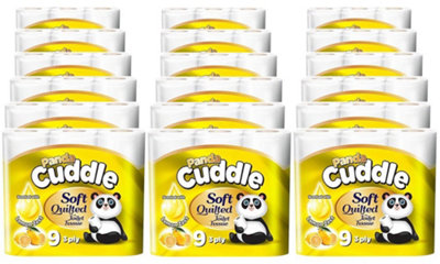 Panda Cuddle LemonZest Quilted Toilet Roll (90 Rolls)