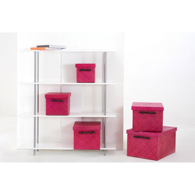 Pandanus Pink Storage Boxes - Set of 5